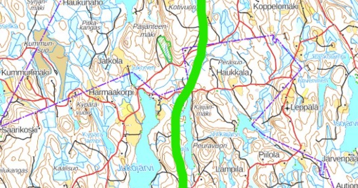 Voimansiirtolinja 110 kV Seppäsperä-Multia | Maanmittauslaitos